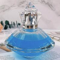 China Wholesale 75ml Crystal Glass Perfume Bottles Transparent Shaped Design with Screw Cap for Essential Oils for sale