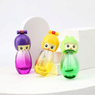 China 30ml Cartoon Gradual Glass Perfume Bottle with Screw Cap - 94.5×36.1mm Travel Portable Packaging for sale