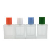 China Wholesale 15ml Glass Perfume Bottle with Wood Grain Cover Frosted Transparent for sale
