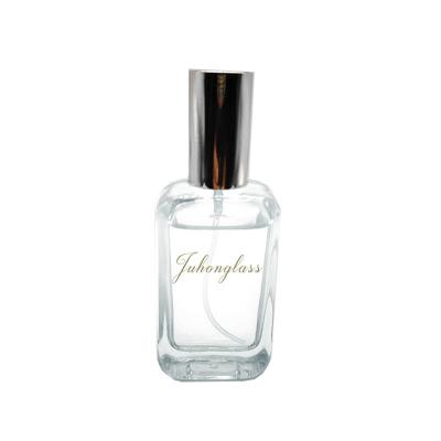 China 30ml Rectangular Perfume Glass Bottle with Screw Cap - High-End Spray Bottle for Essential Oils and Aromatherapy for sale