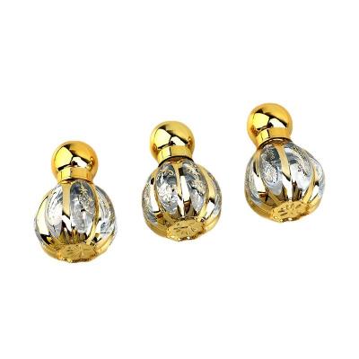 China 12ml UV Carved Ball Glass Perfume Bottle Portable Essential Oil Bottle with Screw Cap for sale