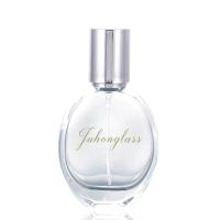 China 50ml Screw Mouth Oval Glass Perfume Bottle Empty Spray Bottle for Cosmetics for sale
