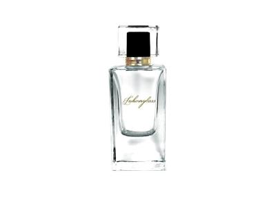 China 50ml Thick Square Glass Perfume Bottle Bayonet Press Spray Empty Cosmetic Bottle OEM for sale