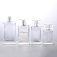China 30ML50ML100ML Rectangular Perfume Bottle Cosmetics Bottle Screw Mouth Transparent Glass Empty Bottle Perfume Bottle for sale