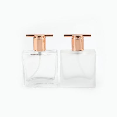 China Square 30ml Pressed Glass Perfume Bottle with Spray Cap for Cosmetics and Essential Oils - Custom OEM Available for sale