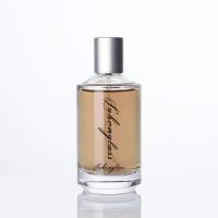 China 30ml 50ml 100ml Transparent Glass Perfume Bottle Cylindrical Conical with Screw Cap for sale