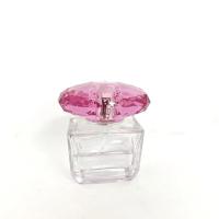 China 90ml Crystal Perfume Bottle Empty Glass Bottle with Bayonet Spray for Perfume Packaging for sale