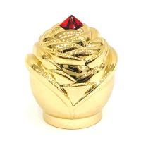 China Custom Zinc Alloy Perfume Bottle Caps with Gold Plating & Red Stone - No MOQ & 8 Years Experience for sale