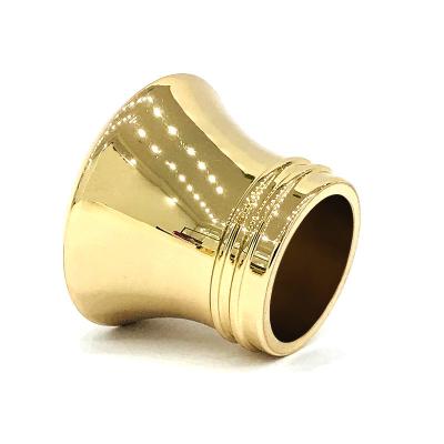 China Custom Zinc Alloy Die Cast Perfume Bottle Caps Gold Silver Mirror Finish 18mm for sale