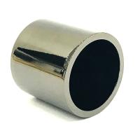 China Custom Zinc Alloy Perfume Bottle Caps - Die Casting Black Cylinder Shape with Gold/Silver Plating Options for sale