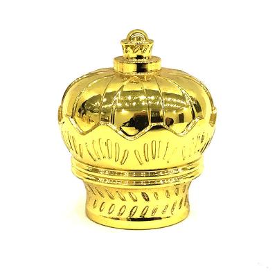 China Light Gold Metal Crown Type Zamac Perfume Bottle Cap - Zinc Alloy Die Casting Custom Plating 5-7 Day Samples for sale