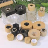 China Natural Solid Wood Fragrance Bottle Caps - Custom Sizes with Silk Screen Printing for Perfume Packaging for sale