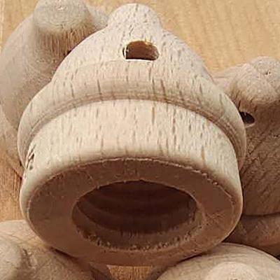 China Custom Beech Wood Perfume Bottle Cap 12mm Thread Diameter Round Hat Type with Silk Screen Printing for sale