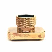 China Rectangle Shape Antique Finish Metal zamak perfume bottle cap for sale