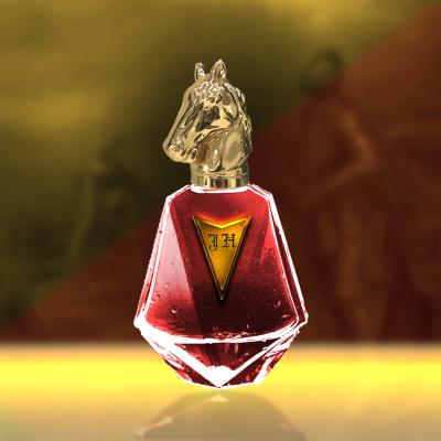 China 96g Zinc Alloy Horse Head Perfume Bottle Cap - Luxury Zamac Design with Custom Plating Options for sale