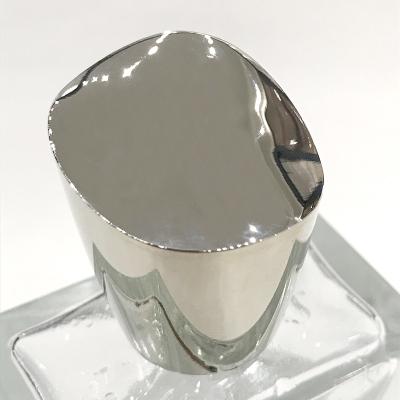 China Custom Zamak Perfume Caps Round 32x23x30mm Die Cast Gold Silver Matte Finish for sale