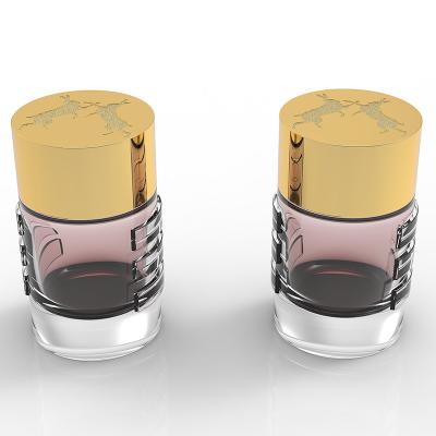 China Customized Zamak Perfume Caps Gold Silver Finish Logo Die Casting 10000pcs MOQ for sale