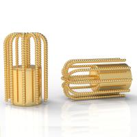 China Custom Rectangle Zamak Perfume Caps Die Casting 10000pcs MOQ ISO9004 for sale
