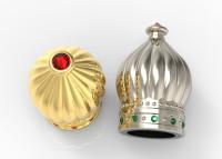 China Custom Zamak Perfume Cap Gold Silver Metal Perfume Cover for Bottle 10000pcs MOQ for sale