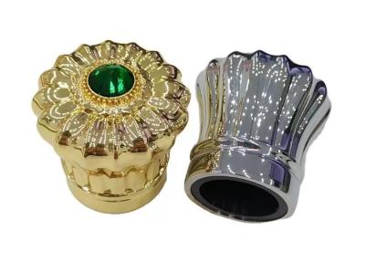 China Round Luxurious  Zamak Perfume Bottle Lid With Irregular Surface for sale