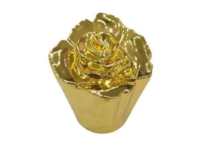 China Romantic Rose-Shaped Perfume Bottle Cap Customized Flower Zinc Alloy Perfume Cap for sale