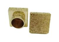 China High-End  Die Casting Zamak Perfume Caps Square Shaped Perfume Cover for sale