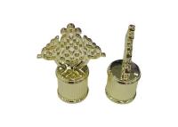 China Zinc Alloy Perfume Bottle Lid Metal Caps Design CNC Carved Screw-on Closure 100000pcs Capacity for sale
