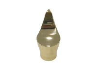 China Custom Logo Zamac Perfume Bottle Cap Zinc Alloy Closure 20mm Gold for sale