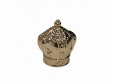 China Gold Crown Irregular Design Perfume Bottle Caps Lids Zamak 20mm Screw On for sale