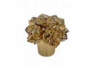 China Zinc Alloy Perfume Caps Pink Diamond Flower Shape Zamak Perfume Lid 20mm Custom Color for sale