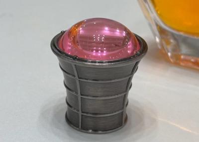China Custom Pink Diamond Zamak Perfume Caps 20mm Metal Luxury Glass Bottle Tops for sale