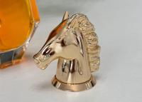 China Zamak Horse Shaped Metal Perfume Cap High Grade Zinc Alloy Custom Size Gold Silver Rose Gold for sale