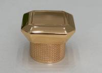 China Custom Zinc Alloy Metal Perfume Cap Irregular Shape Gold Silver Rose Gold 20mm for sale