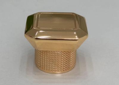 China Custom Zinc Alloy Metal Perfume Cap Irregular Shape Gold Silver Rose Gold 20mm for sale