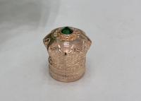 China Zinc Alloy Green Diamond Zamak Perfume Caps Perfume Lid Custom Logo 20mm for sale