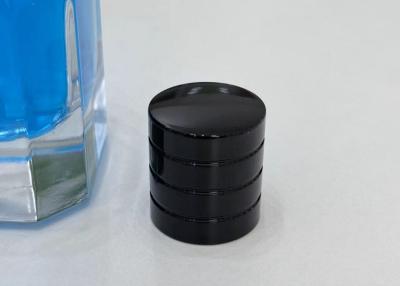 China Zinc Alloy Black Perfume Bottle Caps Eco Friendly Custom Size 20mm for sale
