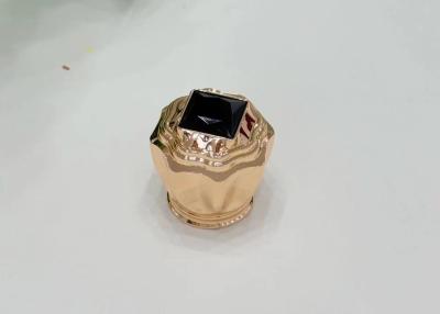 China Zamak Perfume Caps with Black Diamond for Luxury Fragrance Bottles Custom Size for sale