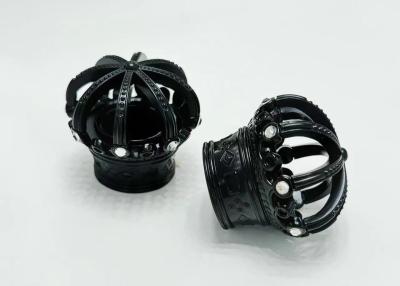 China Zamak Perfume Bottle Caps Lids Diamond Black Eco-Friendly Custom Size 10000pcs MOQ for sale