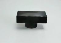 China Elongated Black T-Shaped Zinc Alloy Perfume Cap Custom Size for Fragrance Bottles for sale