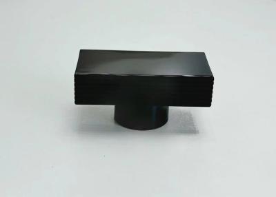 China Elongated Black T-Shaped Zinc Alloy Perfume Cap Custom Size for Fragrance Bottles for sale