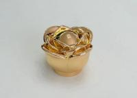China Floral Zinc Alloy Perfume Bottle Caps 20mm Custom Logo Perfume Lids for sale