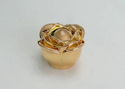 China Floral Zinc Alloy Perfume Bottle Caps 20mm Custom Logo Perfume Lids for sale
