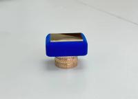 China Custom Color Zinc Alloy Perfume Bottle Caps 20mm Eco Friendly T Shape Velvet Finish for sale