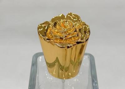China Flower Shaped Zinc Alloy Perfume Bottle Caps Eco Friendly Custom Colors 10000pcs MOQ for sale