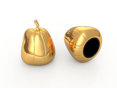 China Custom Pumpkin Shaped Zinc Alloy Perfume Bottle Caps 18mm 24mm Lids Cover for sale