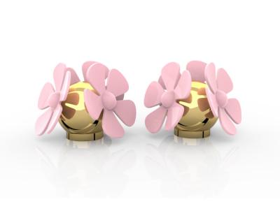 China Flower Shaped Zamak Perfume Caps Zinc Alloy Perfume Lids Custom Logo 24mm for sale