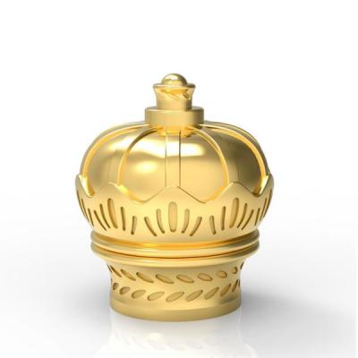 China Custom Gold Zamak Metal Perfume Cap Zinc Alloy Bottle Tops for 20mm Neck for sale