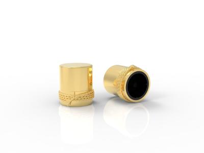 China Custom Zinc Alloy Perfume Bottle Caps Circular Shape 20mm Diameter Luxury Metal Cap for sale