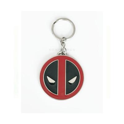 China Custom Marvel Deadpool Metal Key Ring 200PCS Box Eco-friendly Laser Engraved Gift Item for sale
