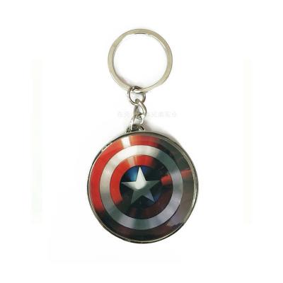 China Custom Captain America Metal Keyring Eco Friendly CNC Engraved Gift 200pcs per Box for sale